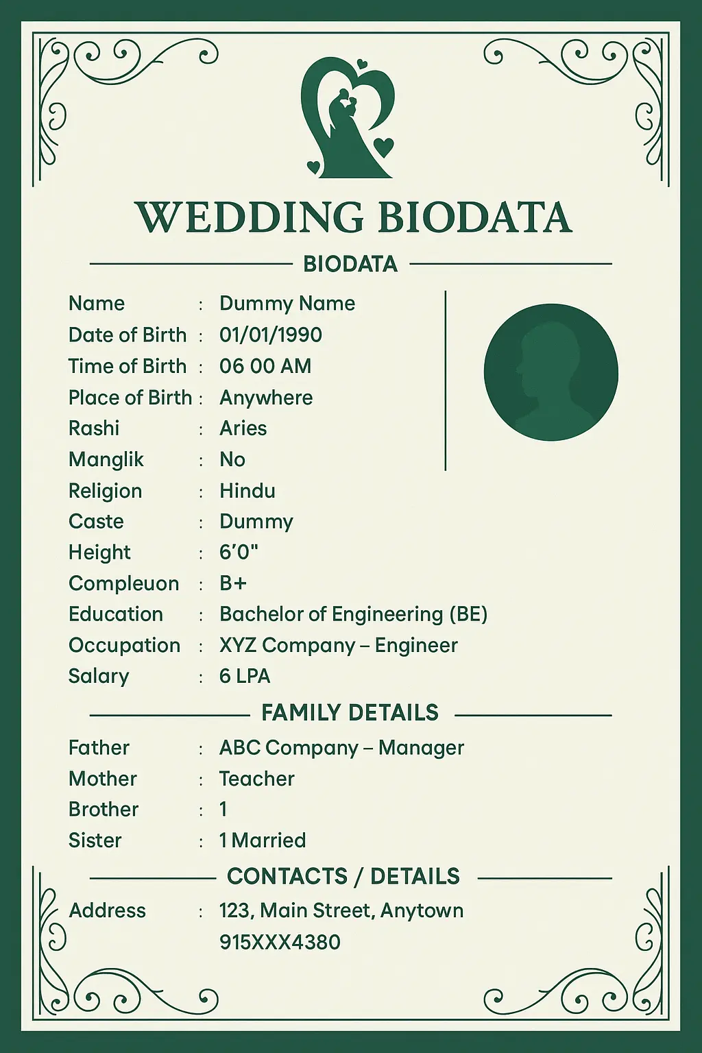 Marriage Biodata Maker || Free Easy Wedding Biodata Maker